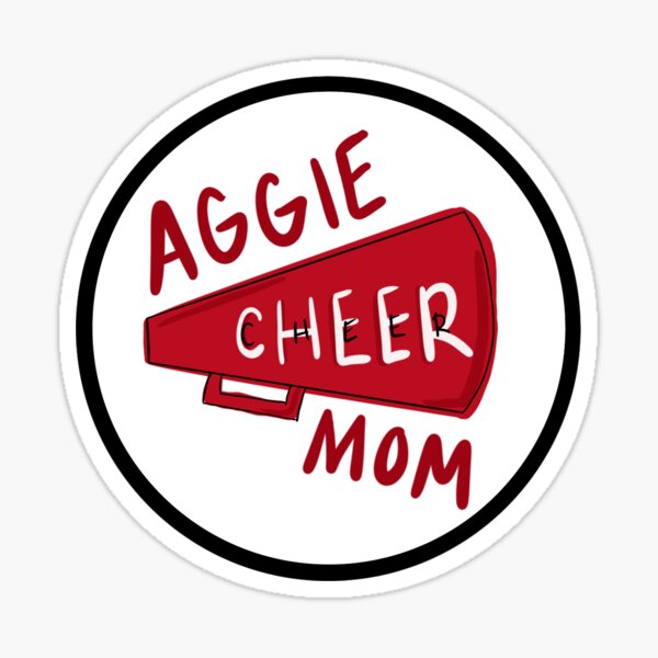 "Gig 'Em Aggie Cheer Mom Game Day Drawing Border" Sticker for Sale by ...