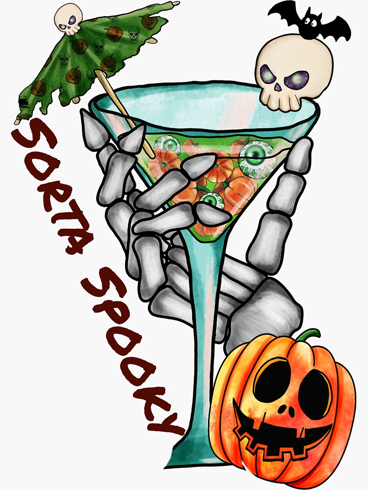 "Sorta Spooky - Funny Pumpkin Head" Sticker for Sale by IKERAS | Redbubble