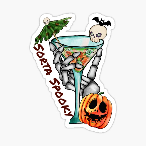 "Sorta Spooky - Funny Pumpkin Head" Sticker for Sale by IKERAS | Redbubble