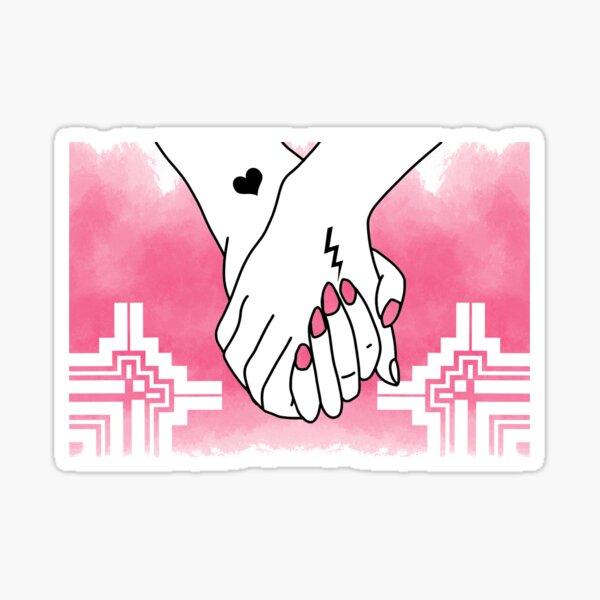 "Holding Hands Together" Sticker for Sale by Esraa-Design | Redbubble