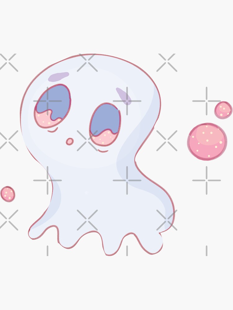 "Bubble tears ghost " Sticker for Sale by PidgeCo | Redbubble