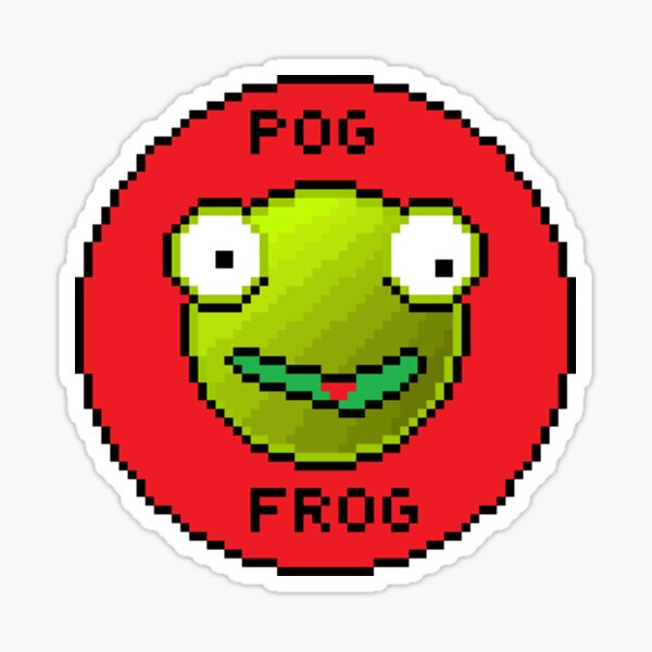"Red Pog Frog Pixel art" Sticker for Sale by Nex-depo | Redbubble