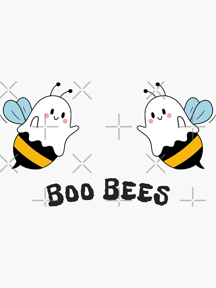 "Halloween Boo Bees Funny Joke Meme Couple Costume" Sticker for Sale by ...