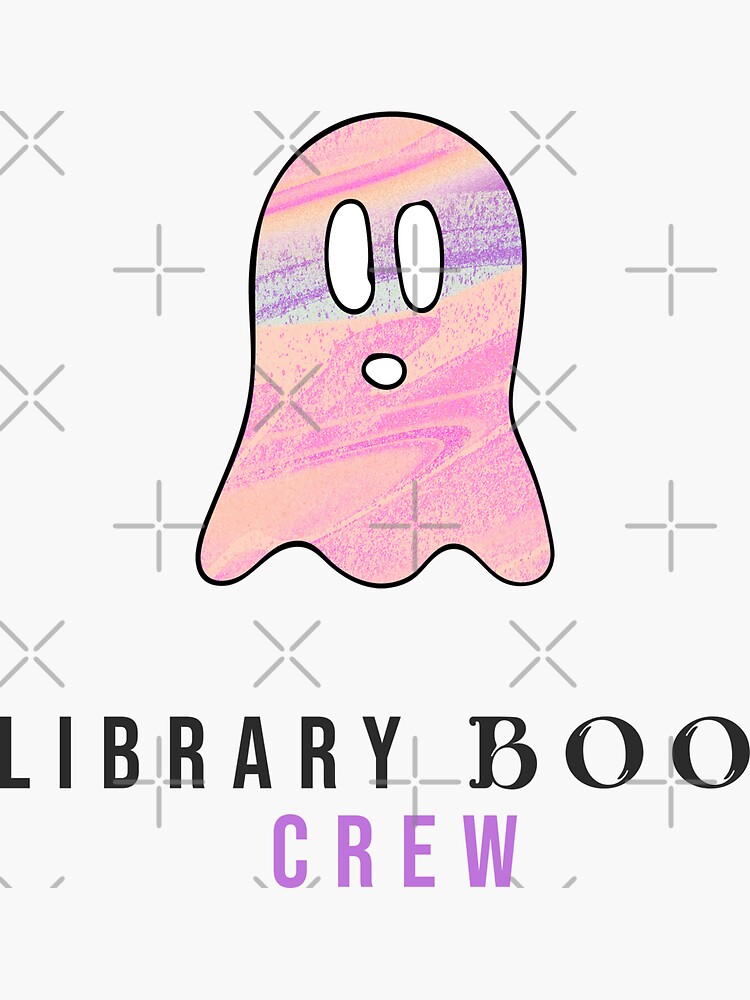 "Library Boo Crew halloween cute ghost" Sticker for Sale by ...