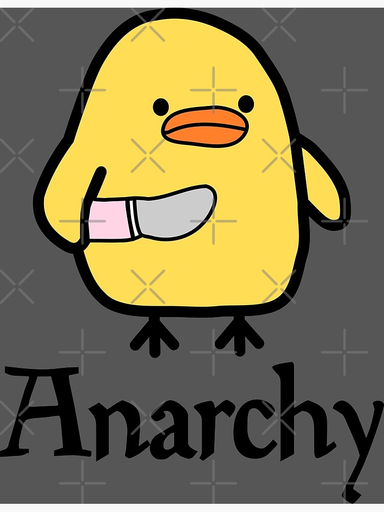 "Anarchy , Duck With Knife Meme" Poster for Sale by amylydesign | Redbubble
