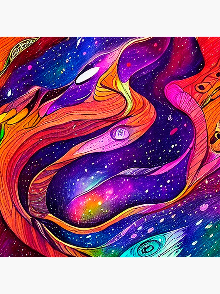 "Nebula - Colorful Line Art 01" Sticker for Sale by S0ulG4z3r | Redbubble