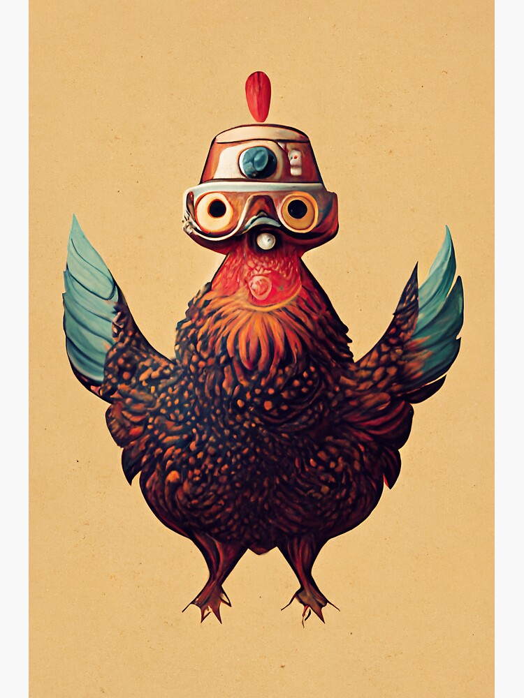 "Chicken Bot" Sticker for Sale by Softagon | Redbubble