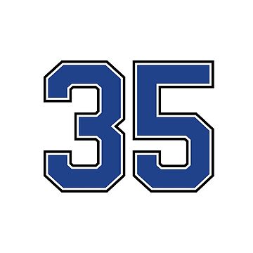 "Number 35 lucky sports jersey thirty five" Sticker for Sale by ...