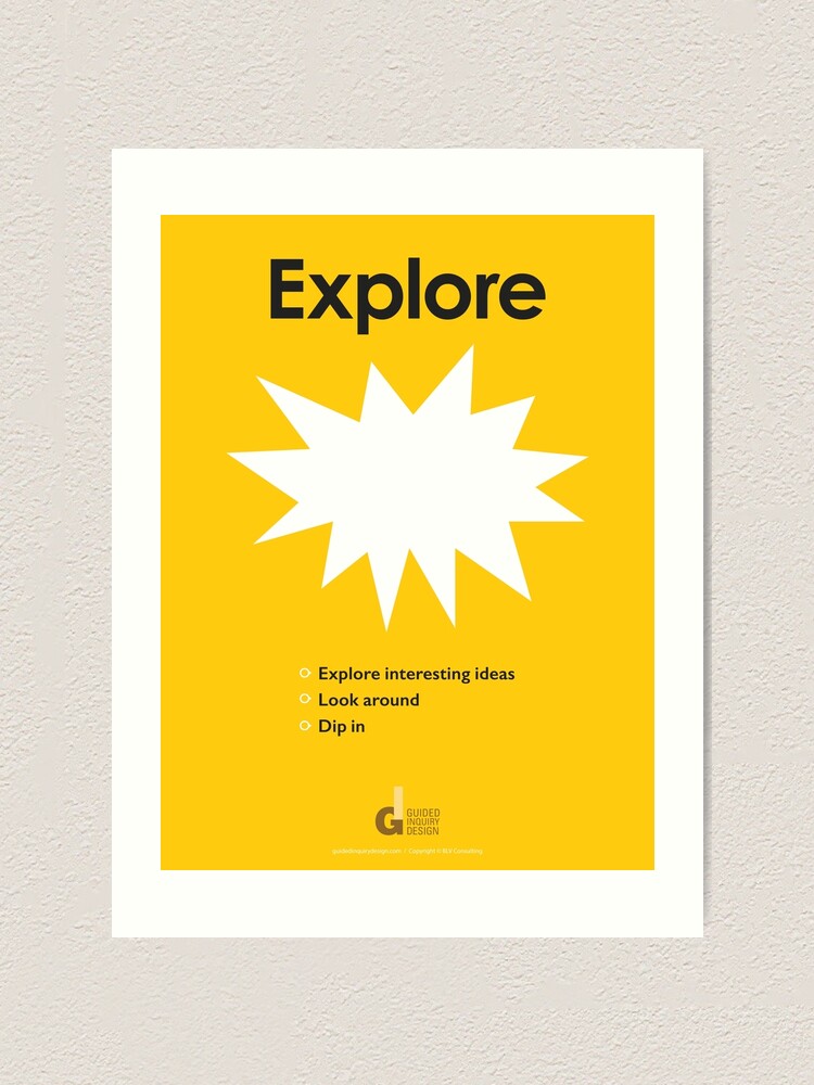 "Explore Phase of Guided Inquiry Design Process Poster with billets ...