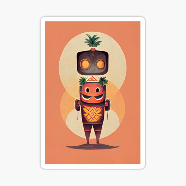 "Hawaiian Bot" Sticker for Sale by Softagon | Redbubble