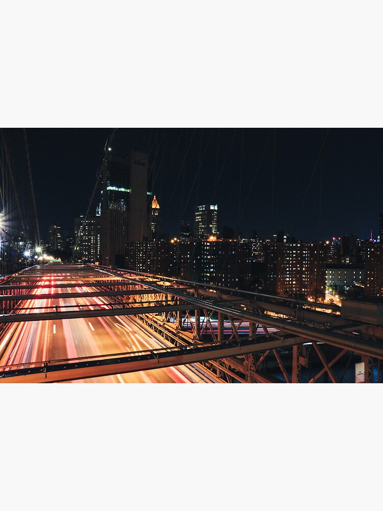 "Bronx bridge at night (new york city)" Sticker for Sale by MadLeader ...