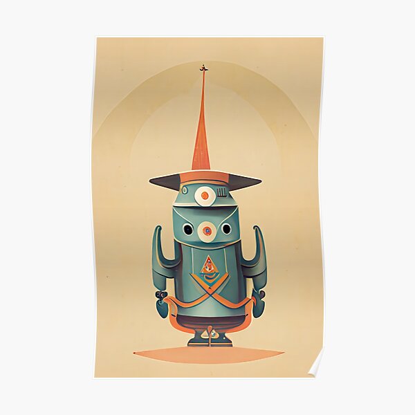 "Wizard Bot" Poster for Sale by Softagon | Redbubble