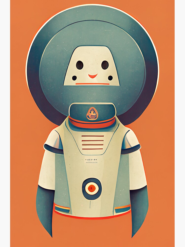 "Space Bot" Sticker for Sale by Softagon | Redbubble