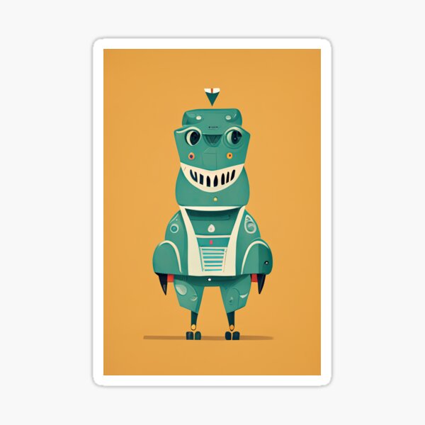 "T-Rex Bot" Sticker for Sale by Softagon | Redbubble