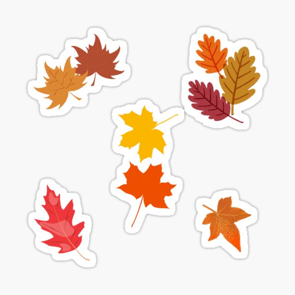 "Fall/Autumn leaf Stickers multi-pack" Sticker for Sale by GACrafting ...
