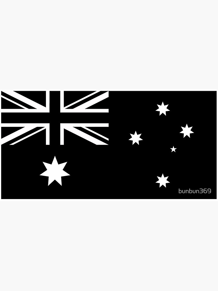 "Australian Flag - B&W" Art Print by bunbun369 | Redbubble