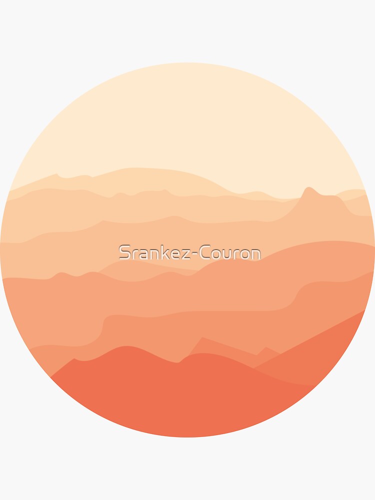 "Red Ridge" Sticker for Sale by Srankez-Couron | Redbubble