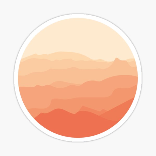 "Red Ridge" Sticker for Sale by Srankez-Couron | Redbubble