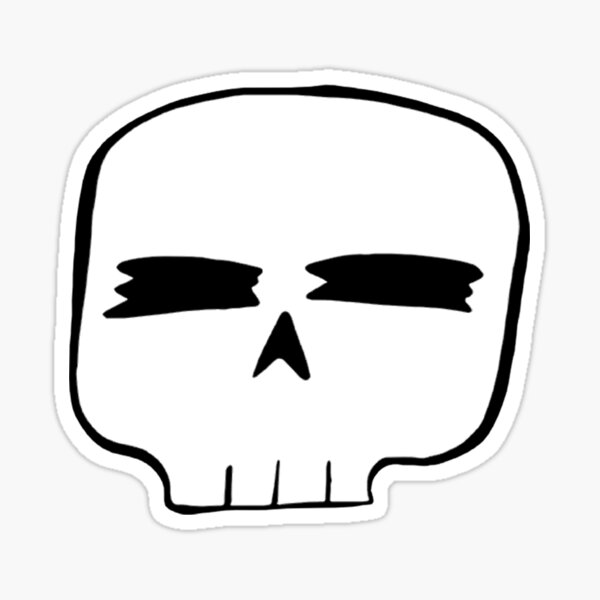 "Meeh skull" Sticker for Sale by yasstudio | Redbubble