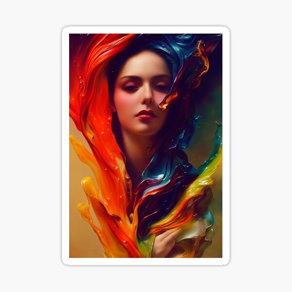 "The Beauty in Colorful Liquid" Sticker for Sale by Sempiternus | Redbubble