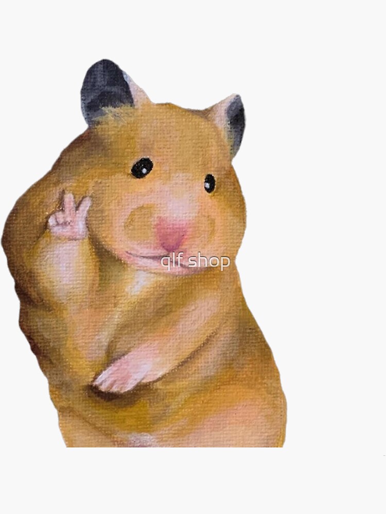 "Peace Sign And Screaming Hamster" Sticker for Sale by saifshop14 ...