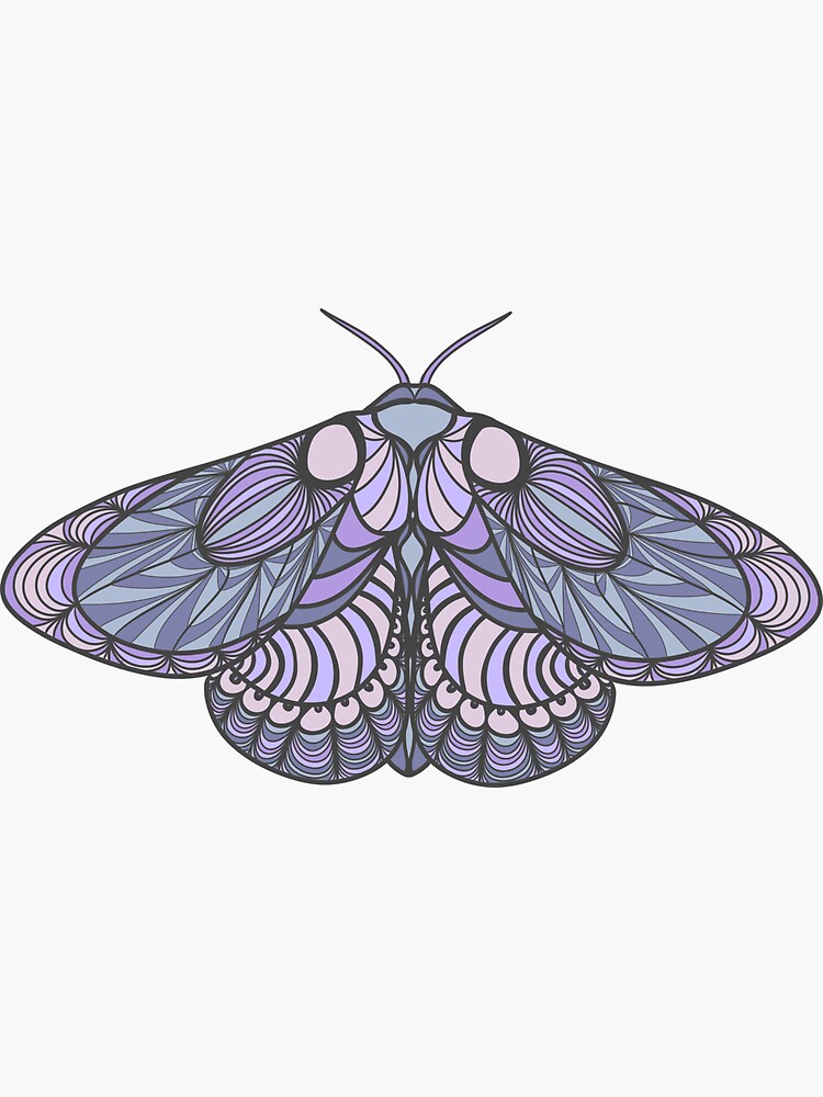 "Lilac Heaven Moth " Sticker for Sale by kylee---kc | Redbubble