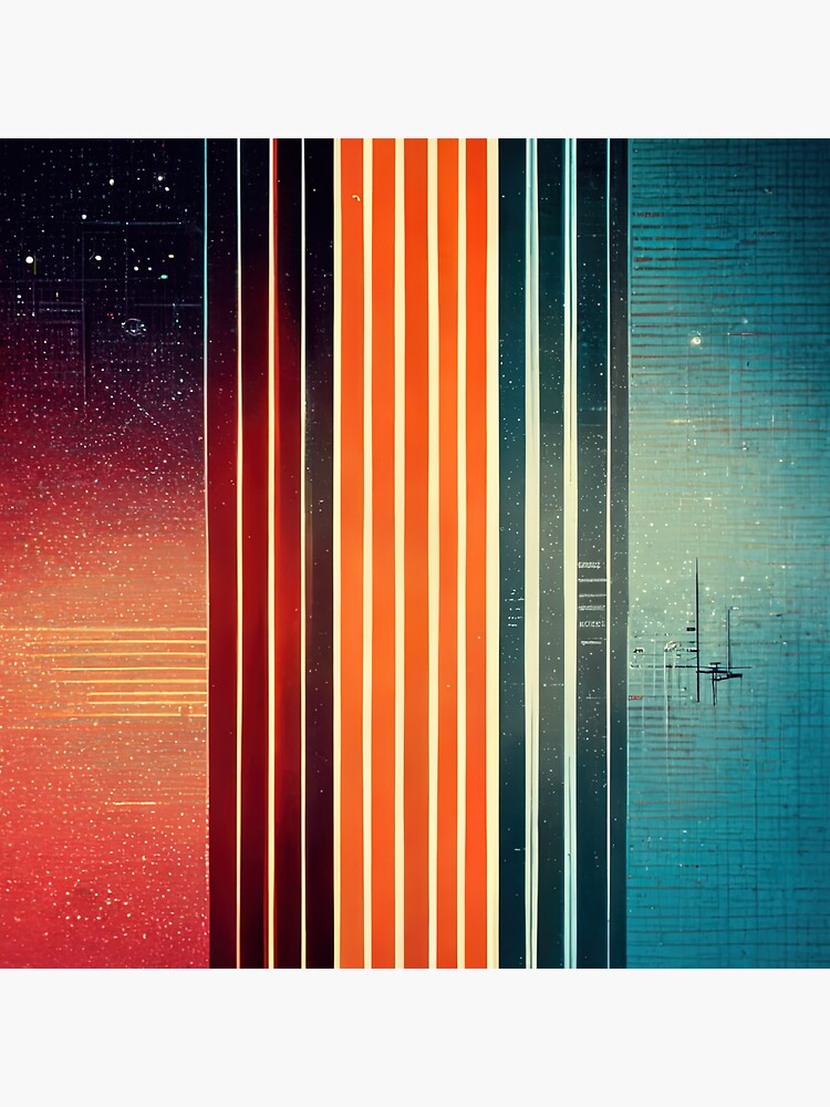 "Retro Sci-Fi Patterns" Sticker for Sale by tristantodd | Redbubble