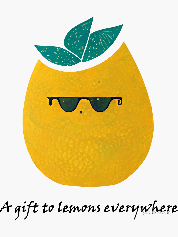 "Johnny Lemon - a gift to lemons everywhere" Sticker for Sale by ...
