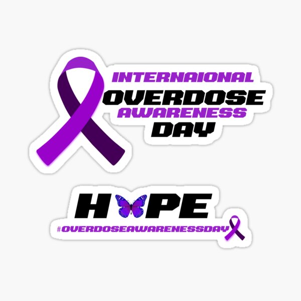 "Drug Overdose Awareness Day" Sticker for Sale by RO-ILLUSTRATION ...