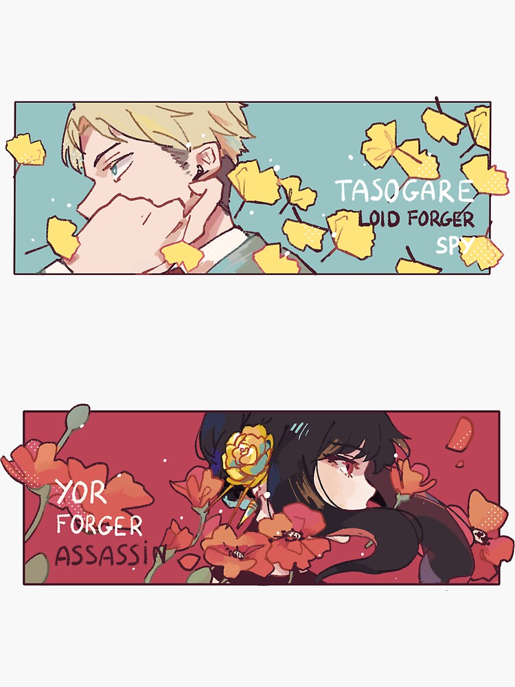 "SPY X FAMILY LOID FORGER AND YOR FORGER" Sticker for Sale by ...