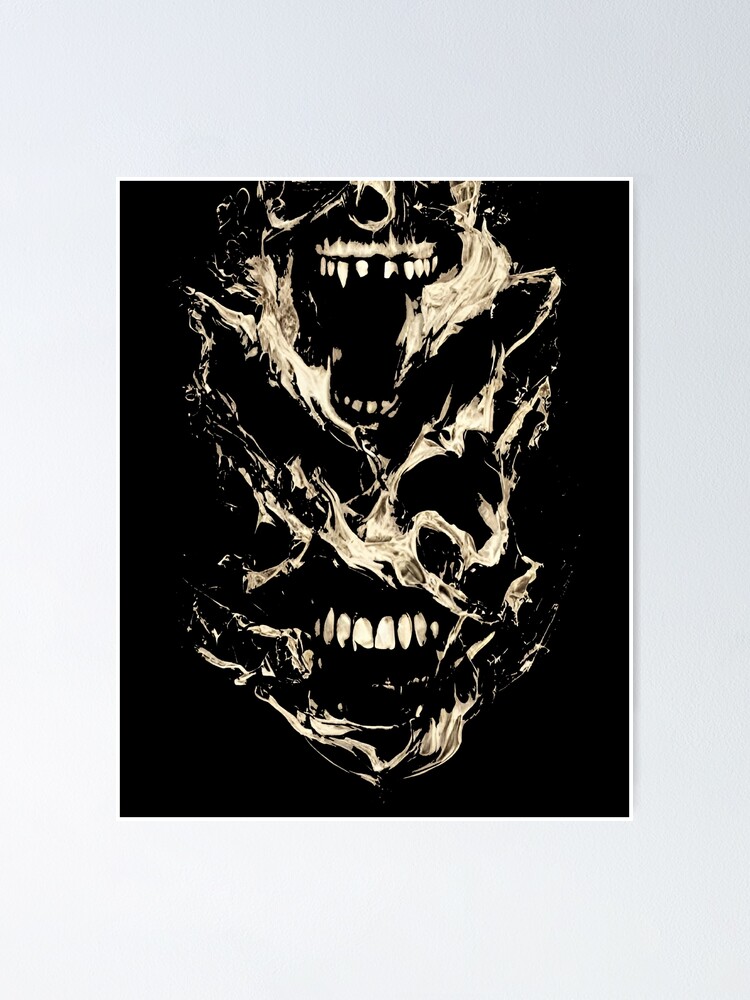 "Smoked Faces" Poster for Sale by DarkLineArt420 | Redbubble