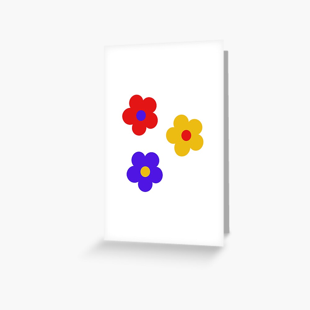 "Primary Color Flowers" Sticker for Sale by maddiejohnsonr | Redbubble