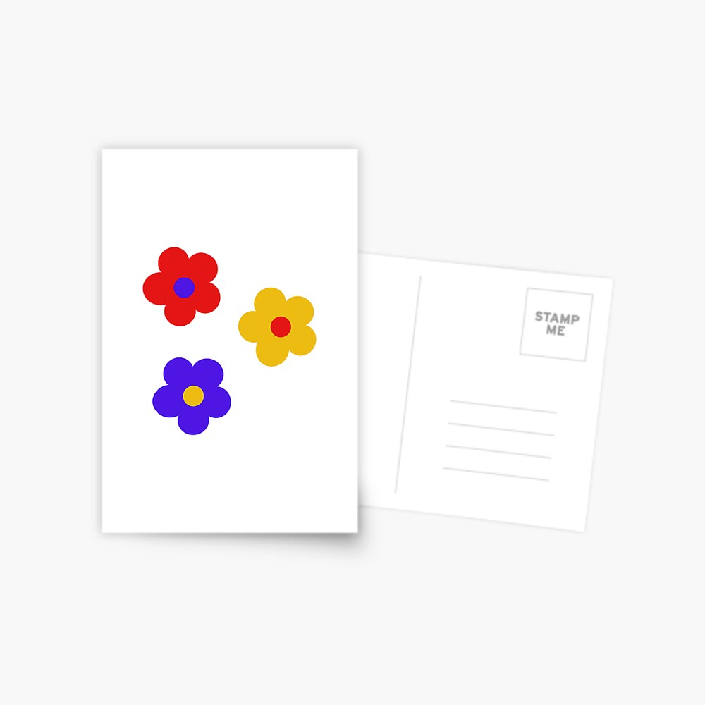 "Primary Color Flowers" Sticker for Sale by maddiejohnsonr | Redbubble