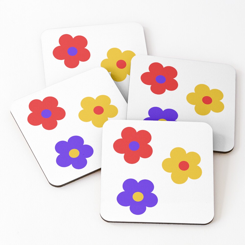 "Primary Color Flowers" Sticker for Sale by maddiejohnsonr | Redbubble