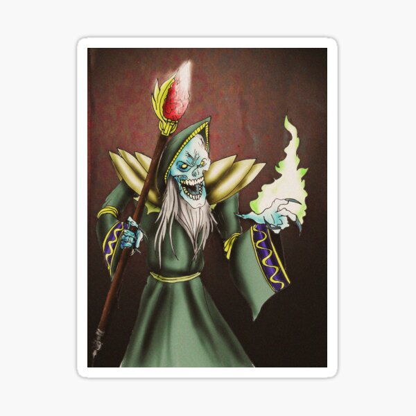 "Evil Wizard illustration" Sticker for Sale by Extreme-Fantasy | Redbubble