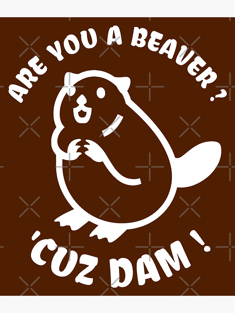 "Are You A Beaver Cuz Damn" Sticker for Sale by frigamribe88 | Redbubble