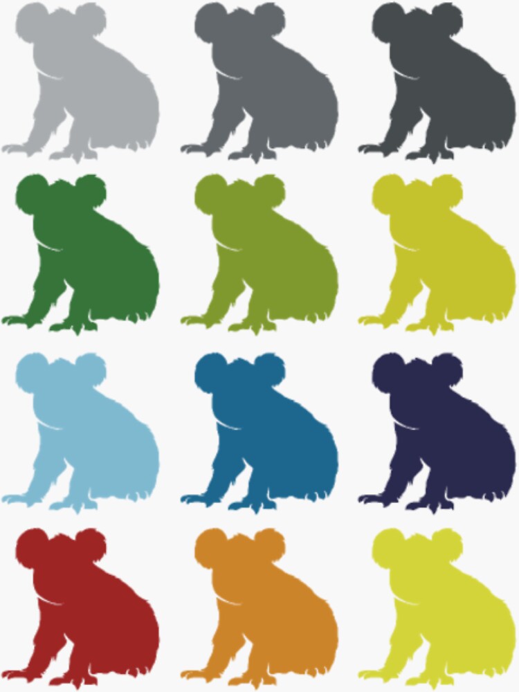 "Neon Pop Art Retro Koala Animal" Sticker for Sale by CharmedCrimson ...