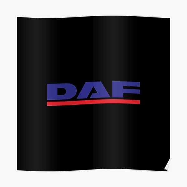 "daf company trucks logo" Poster for Sale by johnhaura99 | Redbubble