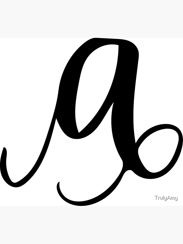 "Swirly Lowercase Letter a" Art Print by TrulyAmy | Redbubble