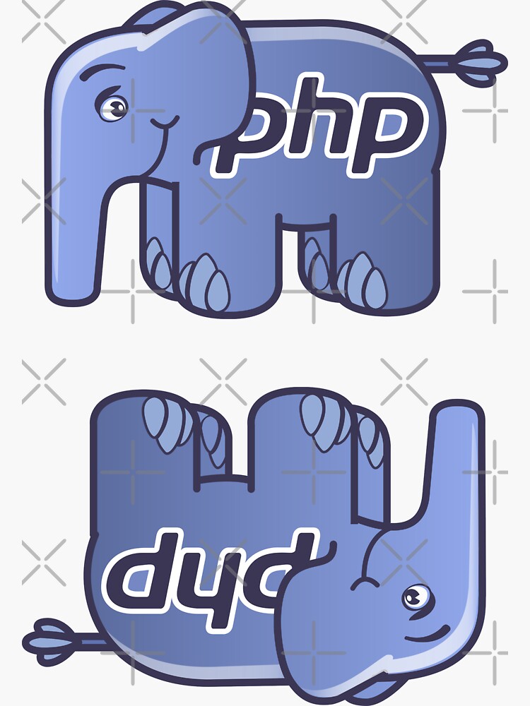 "ElePHPant­" Sticker for Sale by opens | Redbubble