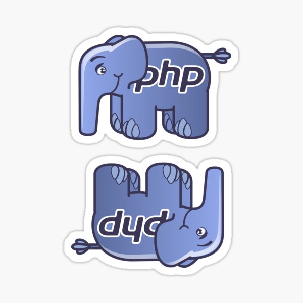 "ElePHPant­" Sticker for Sale by opens | Redbubble