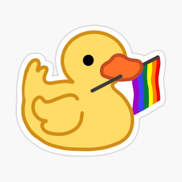 "Rubber Duck - Pride Flag" Sticker for Sale by korialis | Redbubble