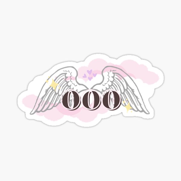 "angel numbers - 000" Sticker for Sale by hiiangels888 | Redbubble