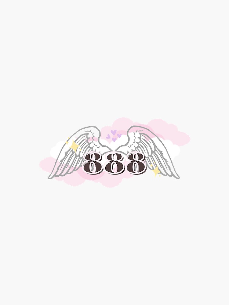"angel numbers - 888" Sticker for Sale by hiiangels888 | Redbubble