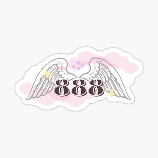 "angel numbers - 888" Sticker for Sale by hiiangels888 | Redbubble