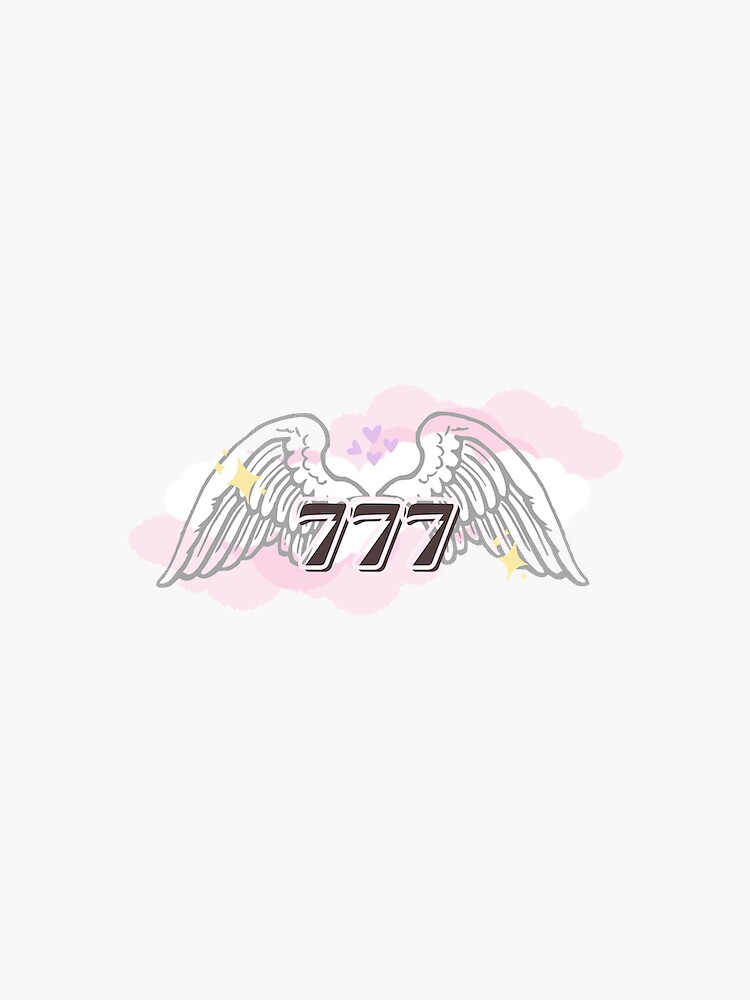 "angel numbers - 777" Sticker for Sale by hiiangels888 | Redbubble