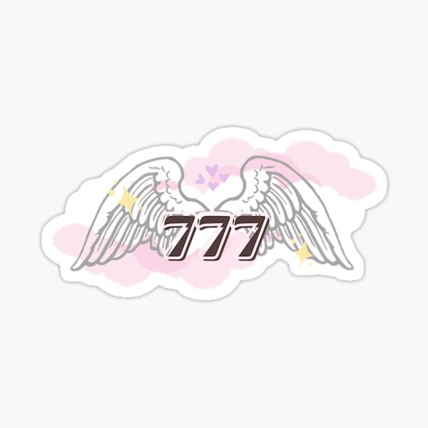 "angel numbers - 777" Sticker for Sale by hiiangels888 | Redbubble