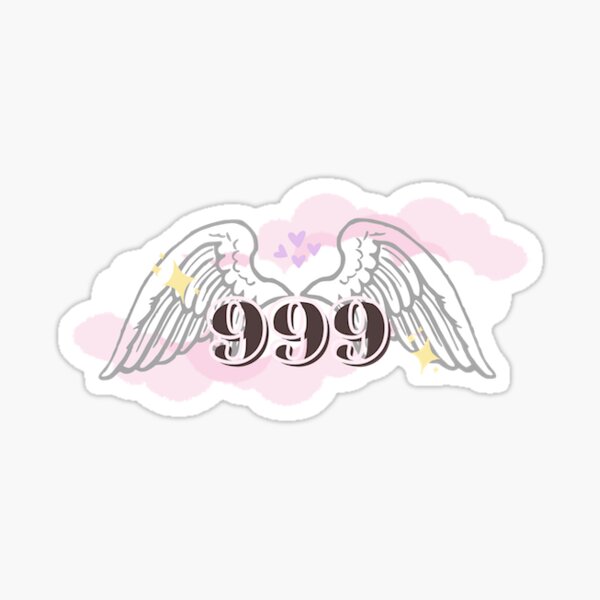 "angel numbers - 999" Sticker for Sale by hiiangels888 | Redbubble