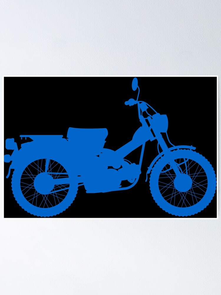 "Honda CT110 Postie Bike - Blue Silhouette " Poster for Sale by StudioFloyd | Redbubble