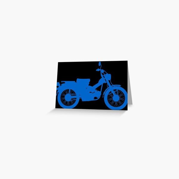 "Honda CT110 Postie Bike - Blue Silhouette " Greeting Card for Sale by StudioFloyd | Redbubble